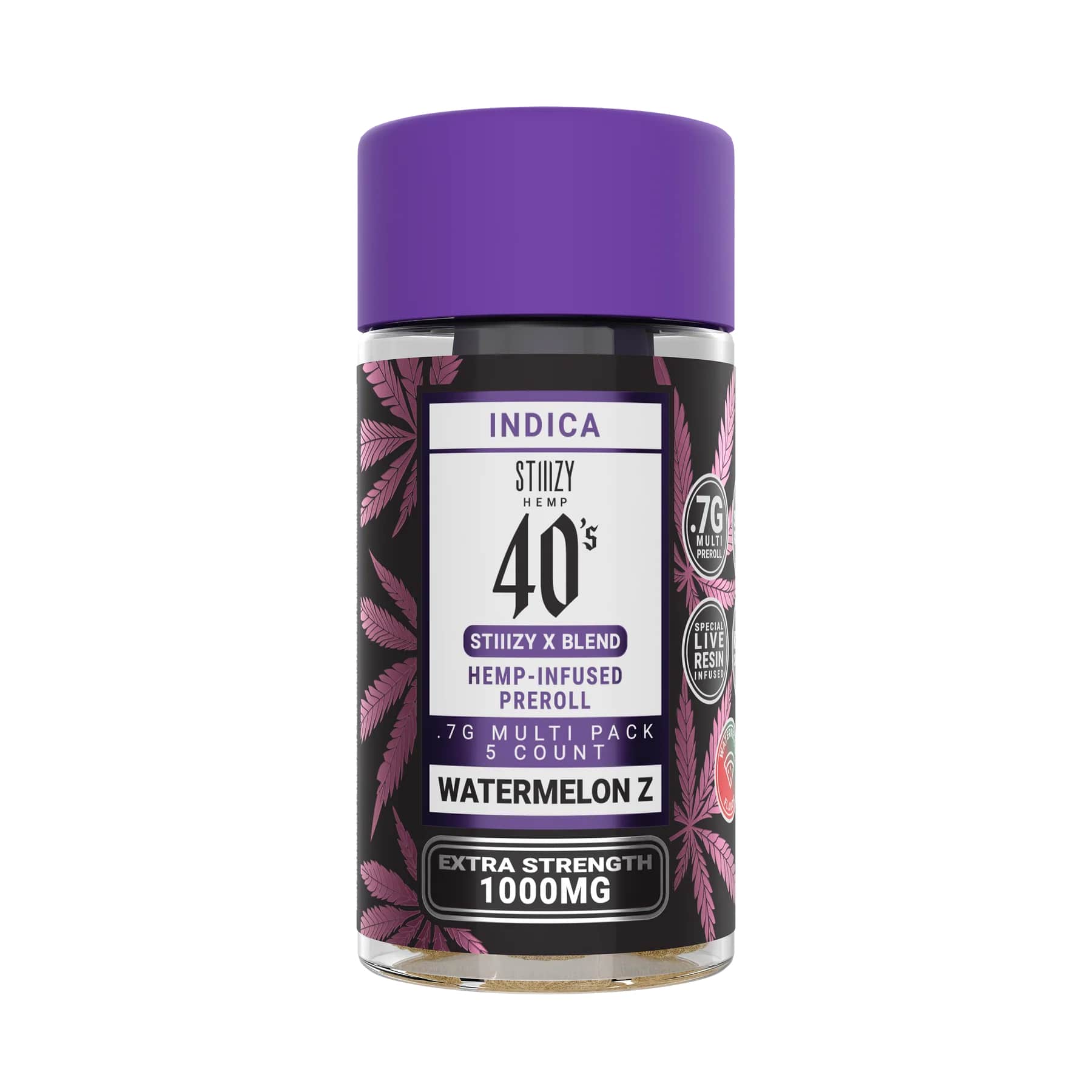 STIIIZY 40's X BLEND Pre-Rolls 3.5g 5pk Jar - 10ct Display