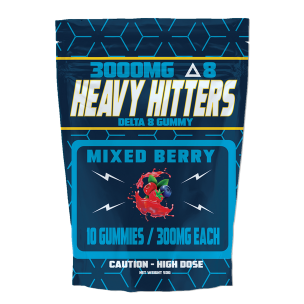 D8Flight Heavy Hitters 3000mg D8 Gummies 10pk bag - 5ct Display