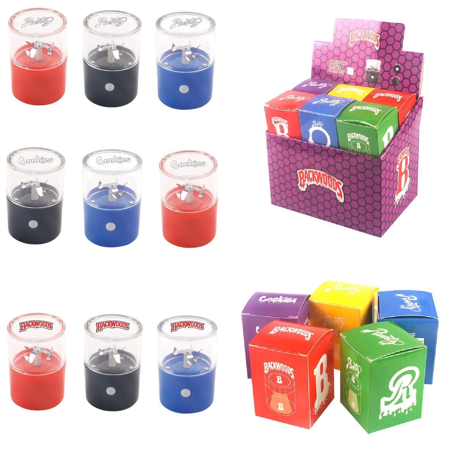 Electric Automatic Metal Teeth Grinder - 12ct Assorted ColorDisplay